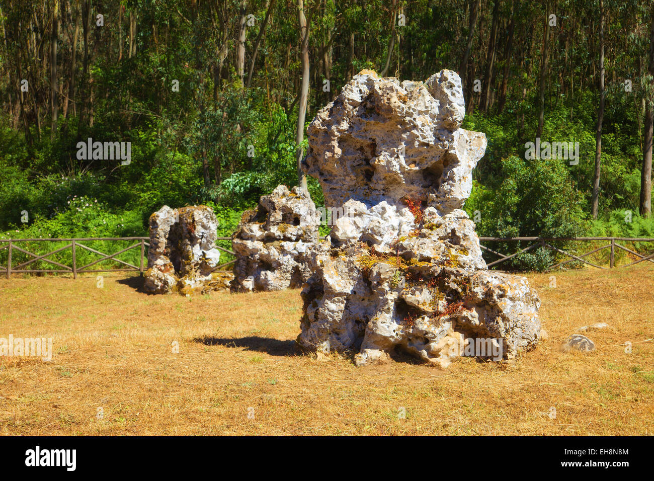 "Enchanted stones", special rocks shaped by weathering, in Sicily Stock ...