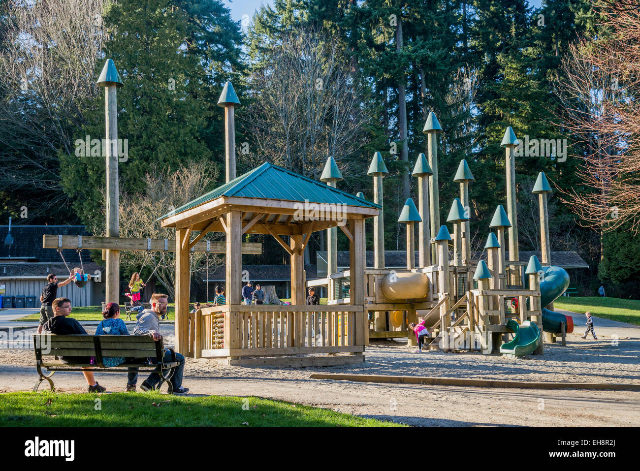 Kids playground, Stanley Park, Vancouver, British Columbia, Canada ...