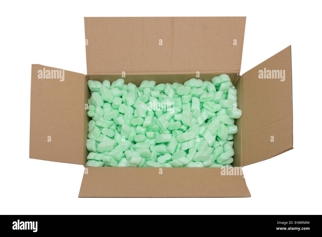 parcel full of packing fillers isolated on white background Stock Photo ...
