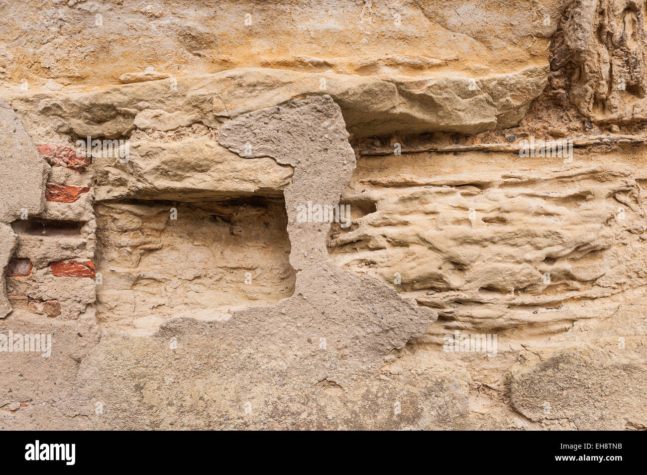 Bad preservation or conservation the repair cement is too hard and ...