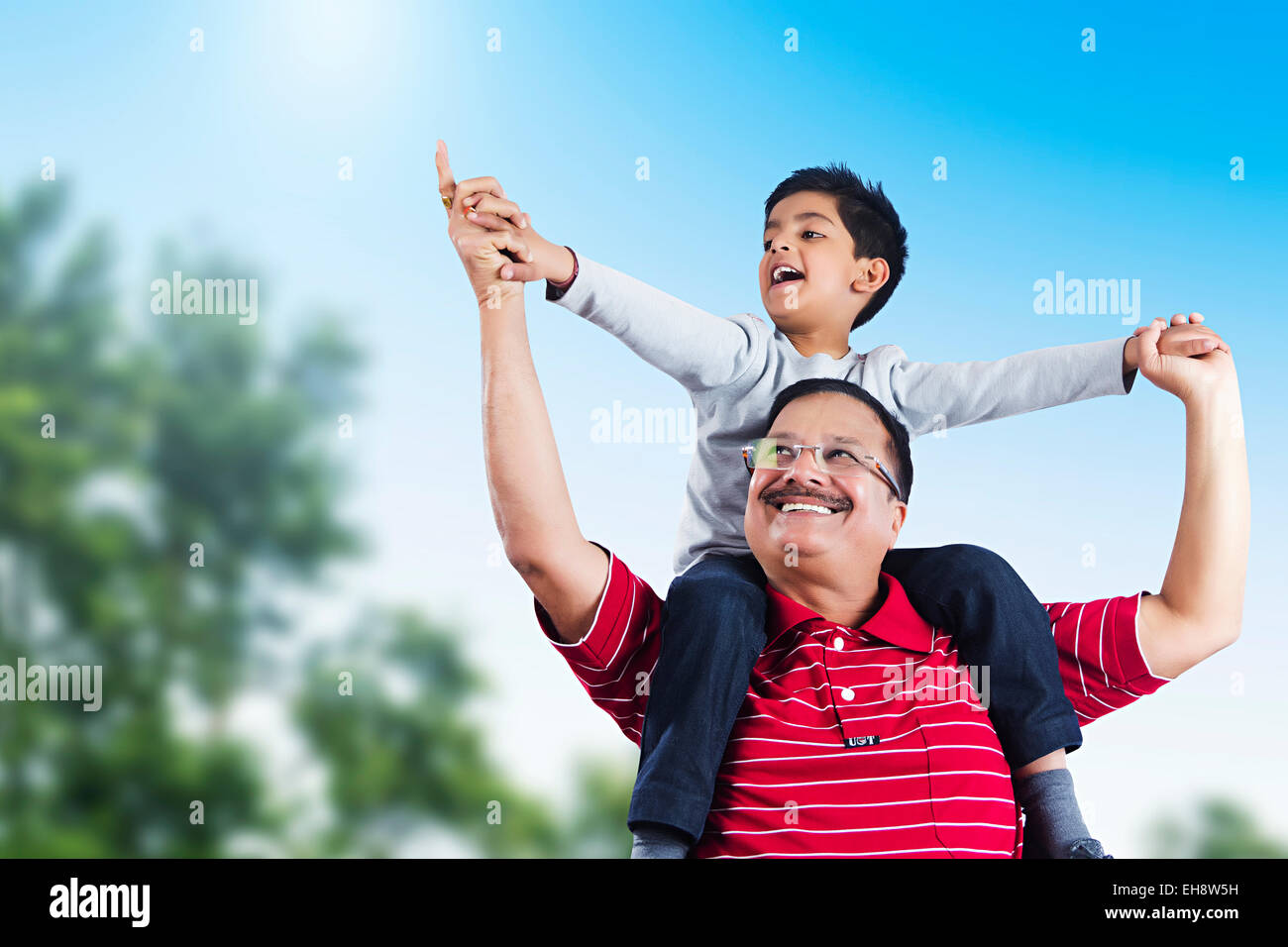 Indian grand father grand son hi-res stock photography and images - Alamy