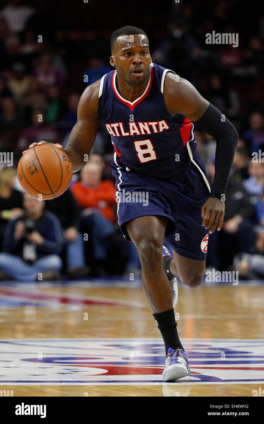 March 7, 2015: Atlanta Hawks guard Shelvin Mack (8) in action during ...