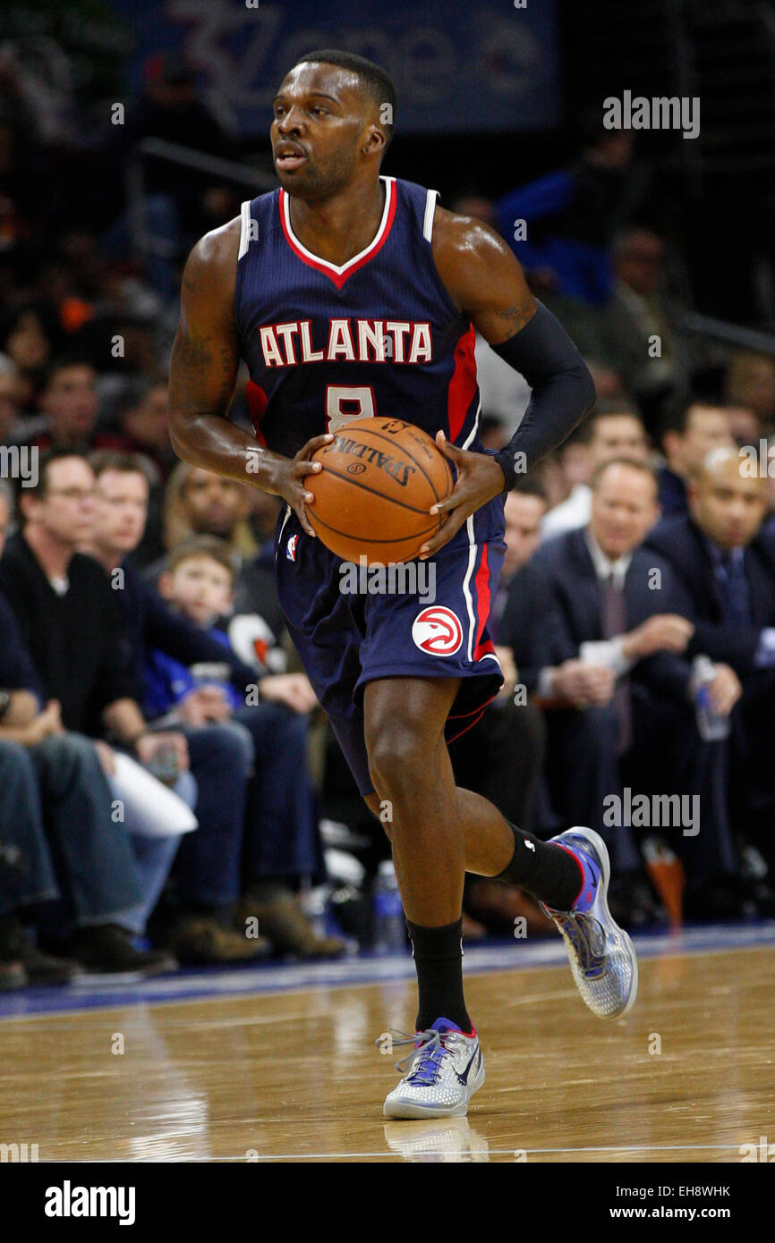 March 7, 2015: Atlanta Hawks guard Shelvin Mack (8) in action during ...