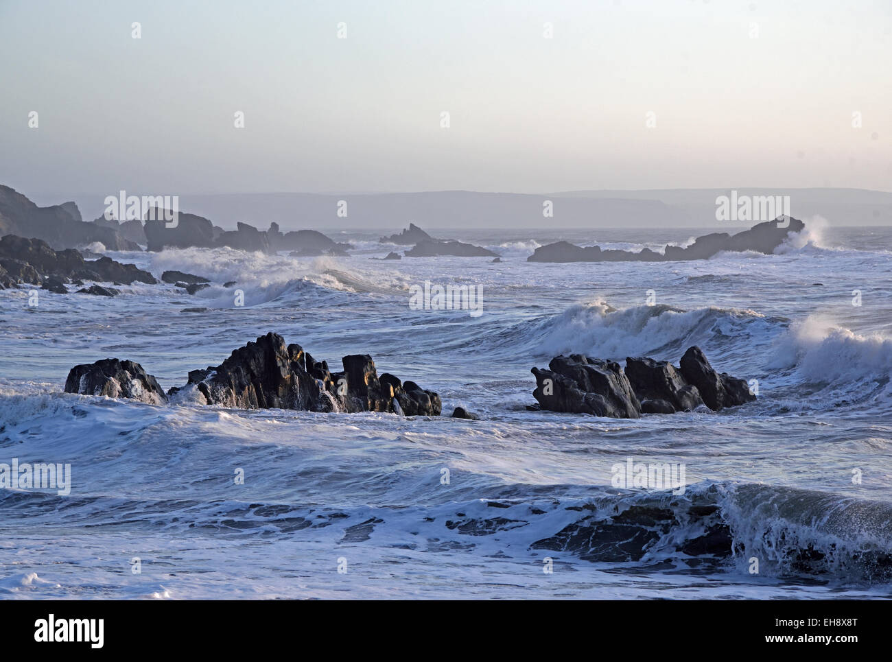 Rocks at Duckpool Beach, near Bude, North Cornwall, UK Stock Photo - Alamy