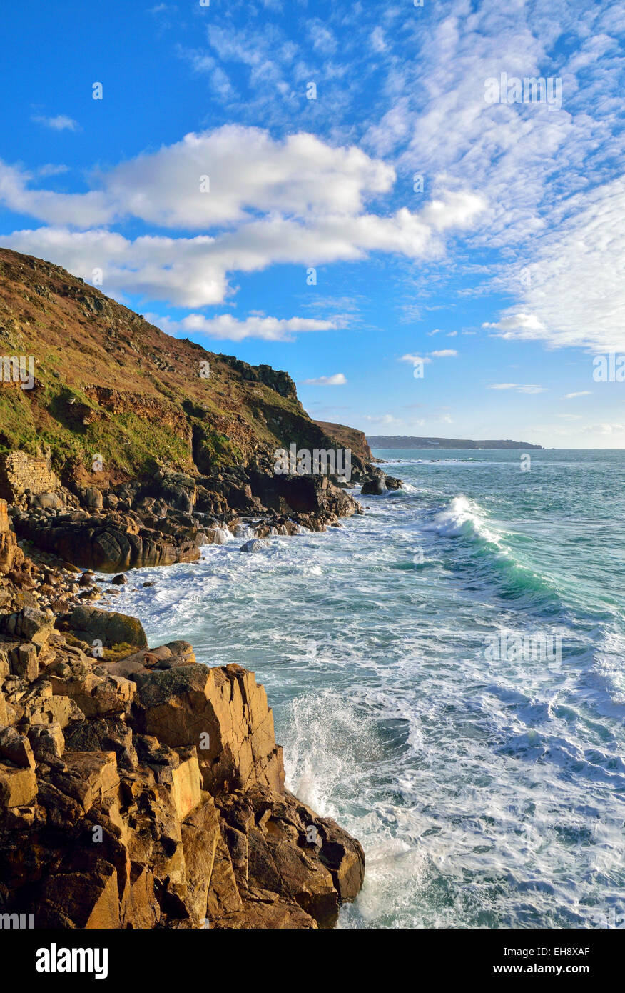 The rugged coastline at penwith, cornwall, uk Stock Photo - Alamy