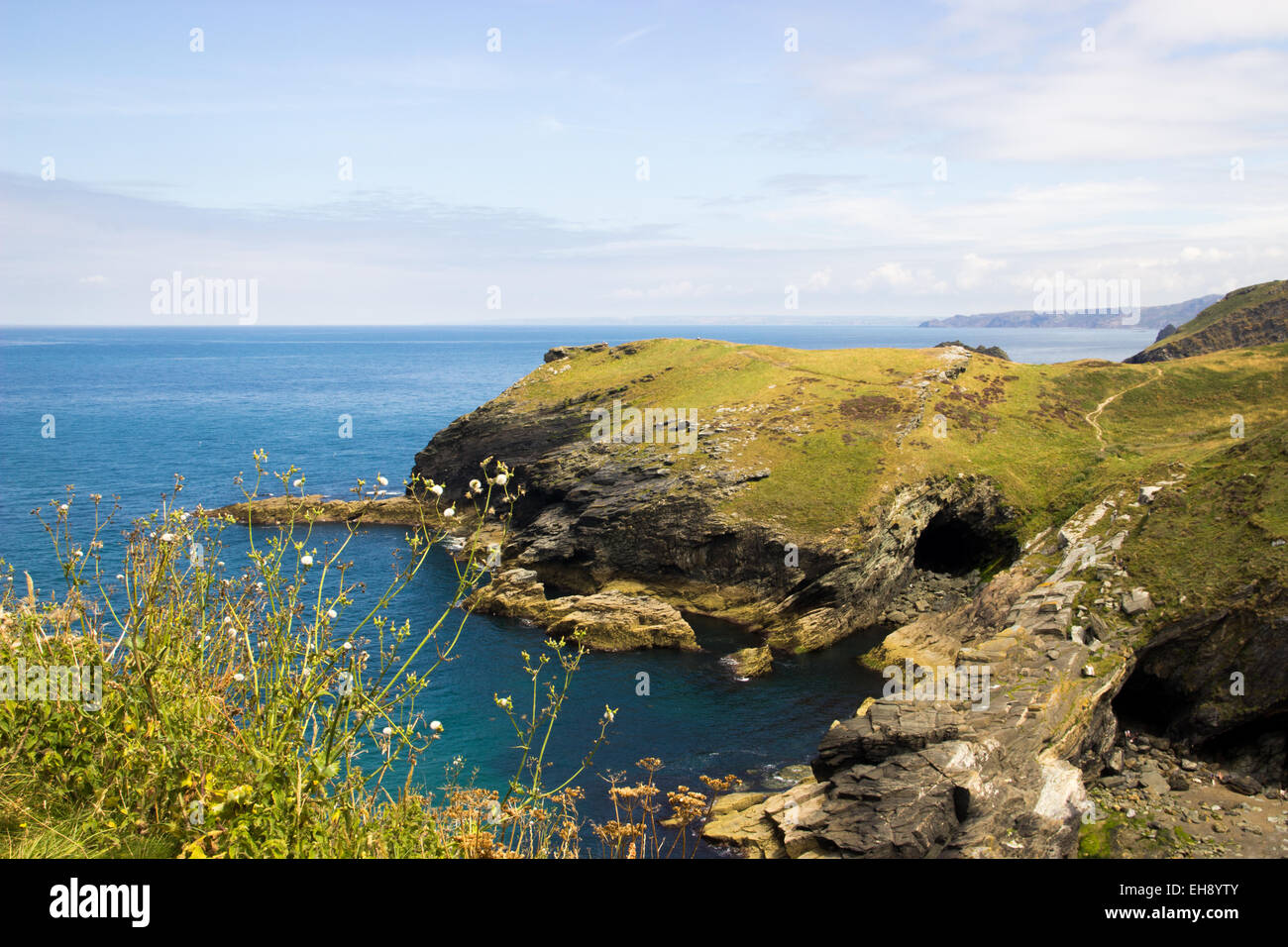 coastline at tintagel cornwall Stock Photo - Alamy