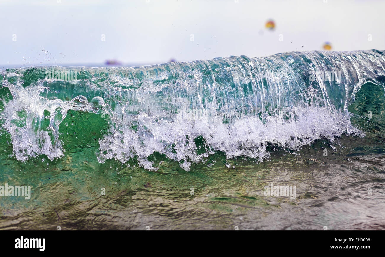 Wave with splashes closeup. Shallow depth of field Stock Photo - Alamy