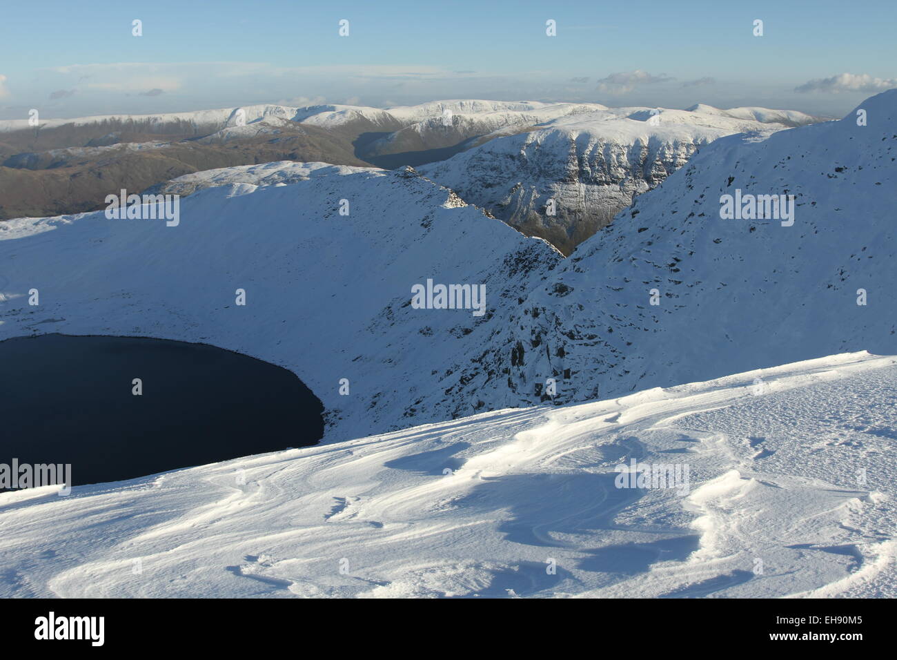 Striding Edge winter Stock Photo - Alamy