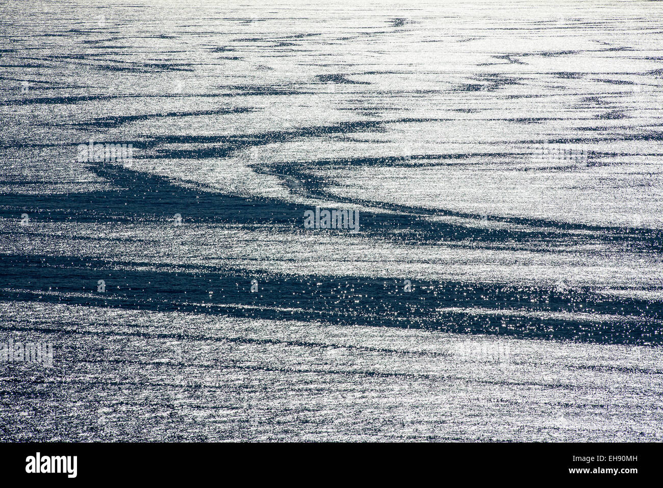 view of wind patterns on ocean surface from Devil's Slide Coastal Trail ...
