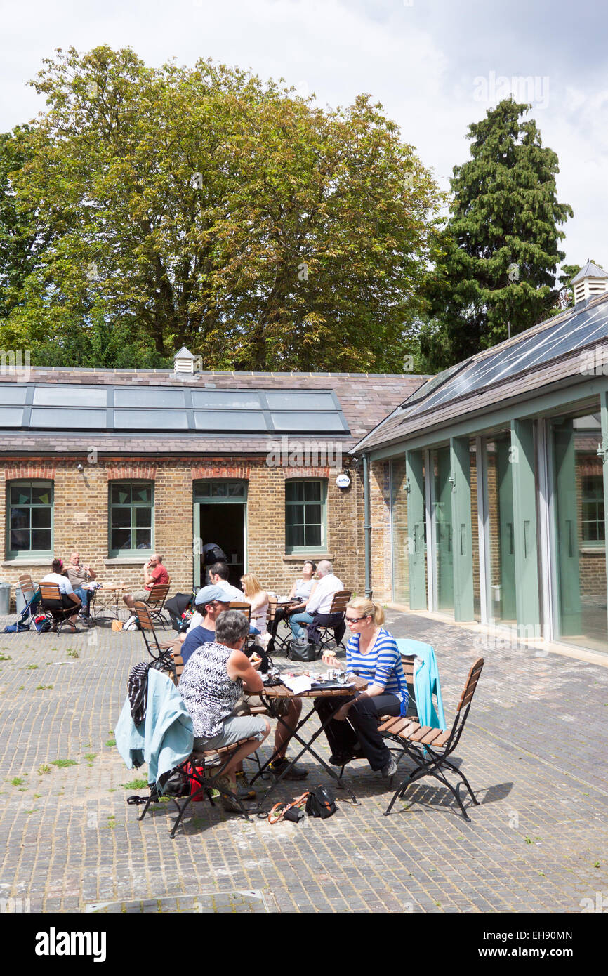 Morden Hall Park cafe scene Stock Photo - Alamy