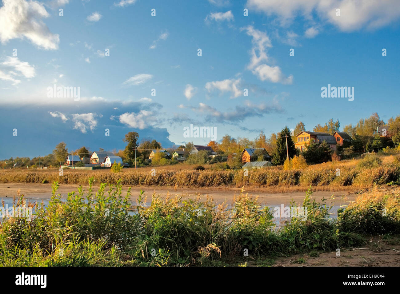 Mellow autumn on river bank Stock Photo - Alamy
