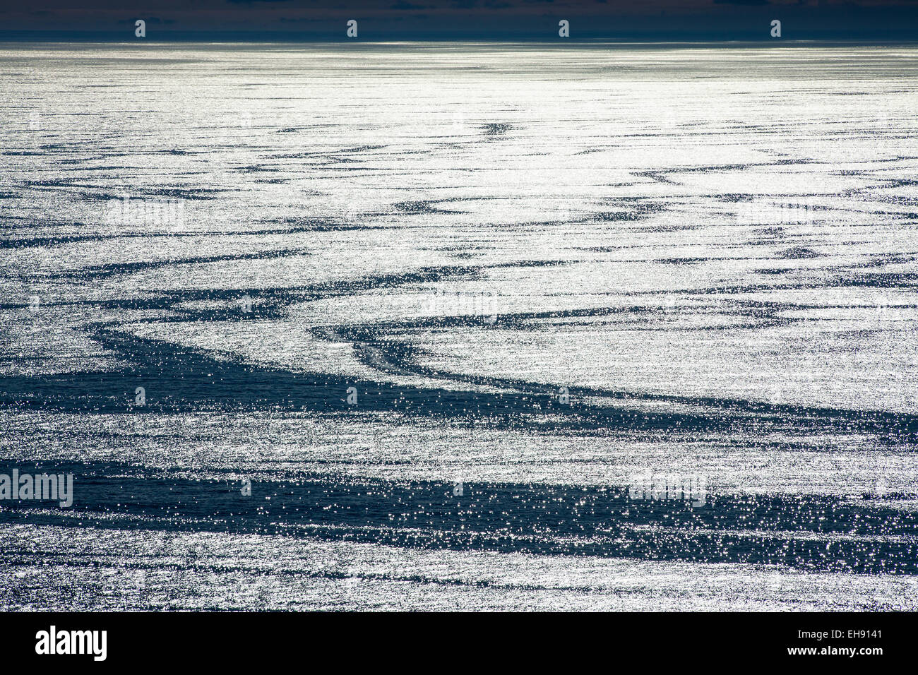 view of wind patterns on ocean surface from Devil's Slide Coastal Trail ...