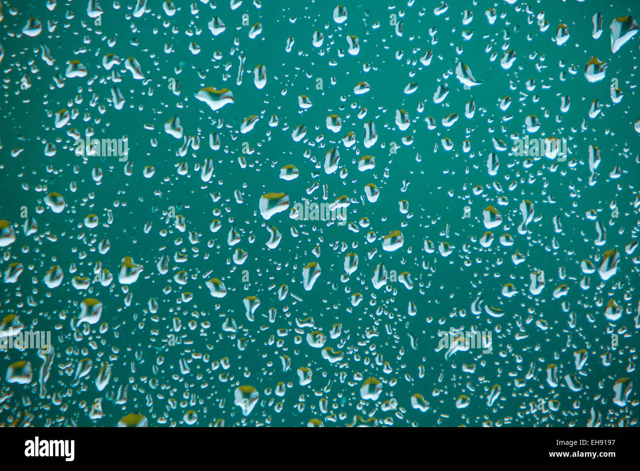Colorful Water drops on a window Stock Photo - Alamy