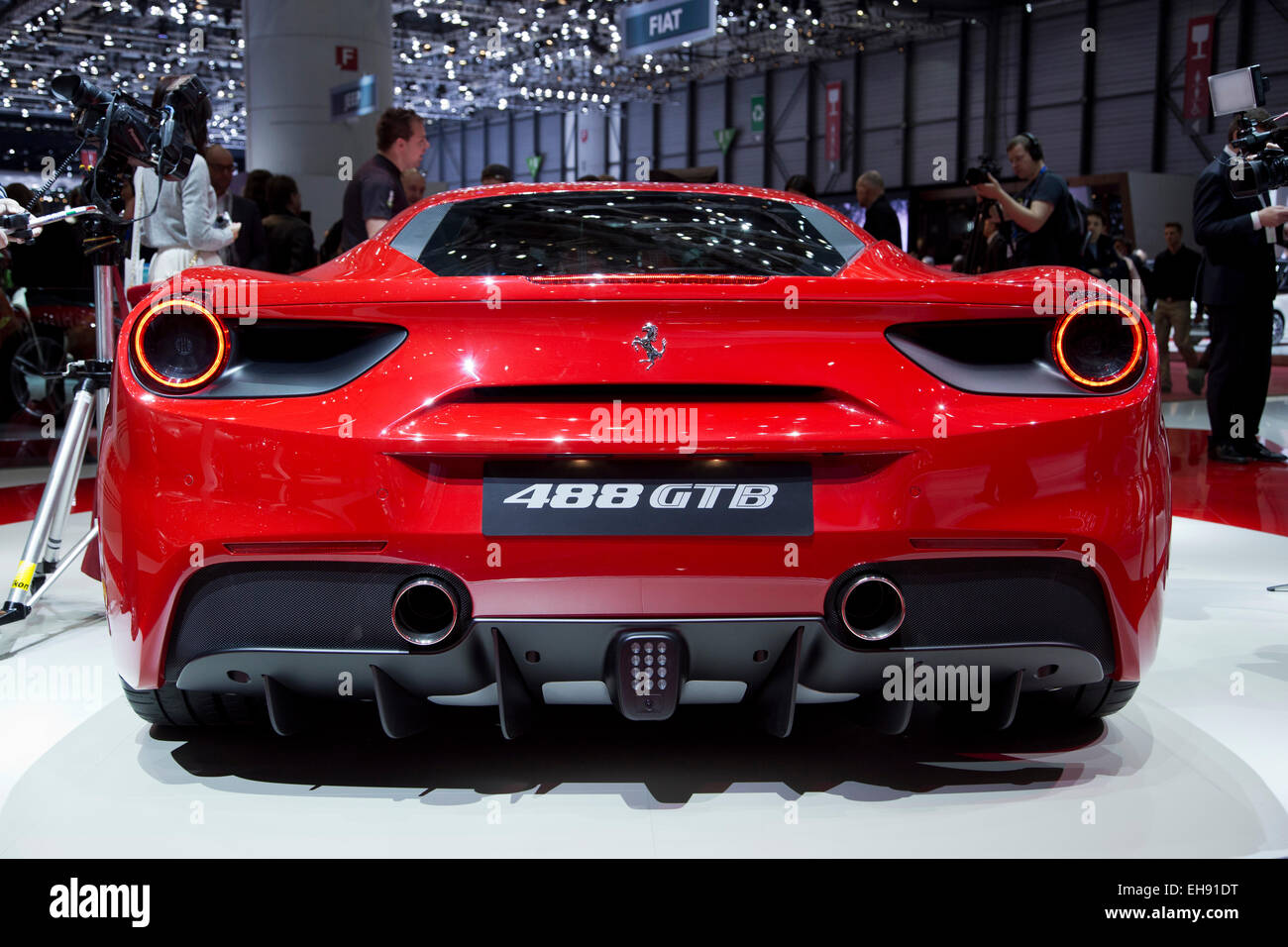Ferrari 488 GTB launches at the Geneva Motor Show 2015 Stock Photo - Alamy
