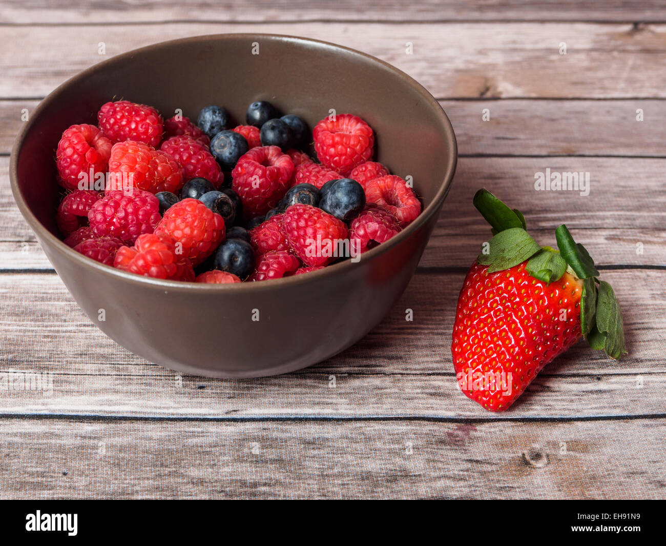 Blueberry and Raspberry Stock Photo - Alamy