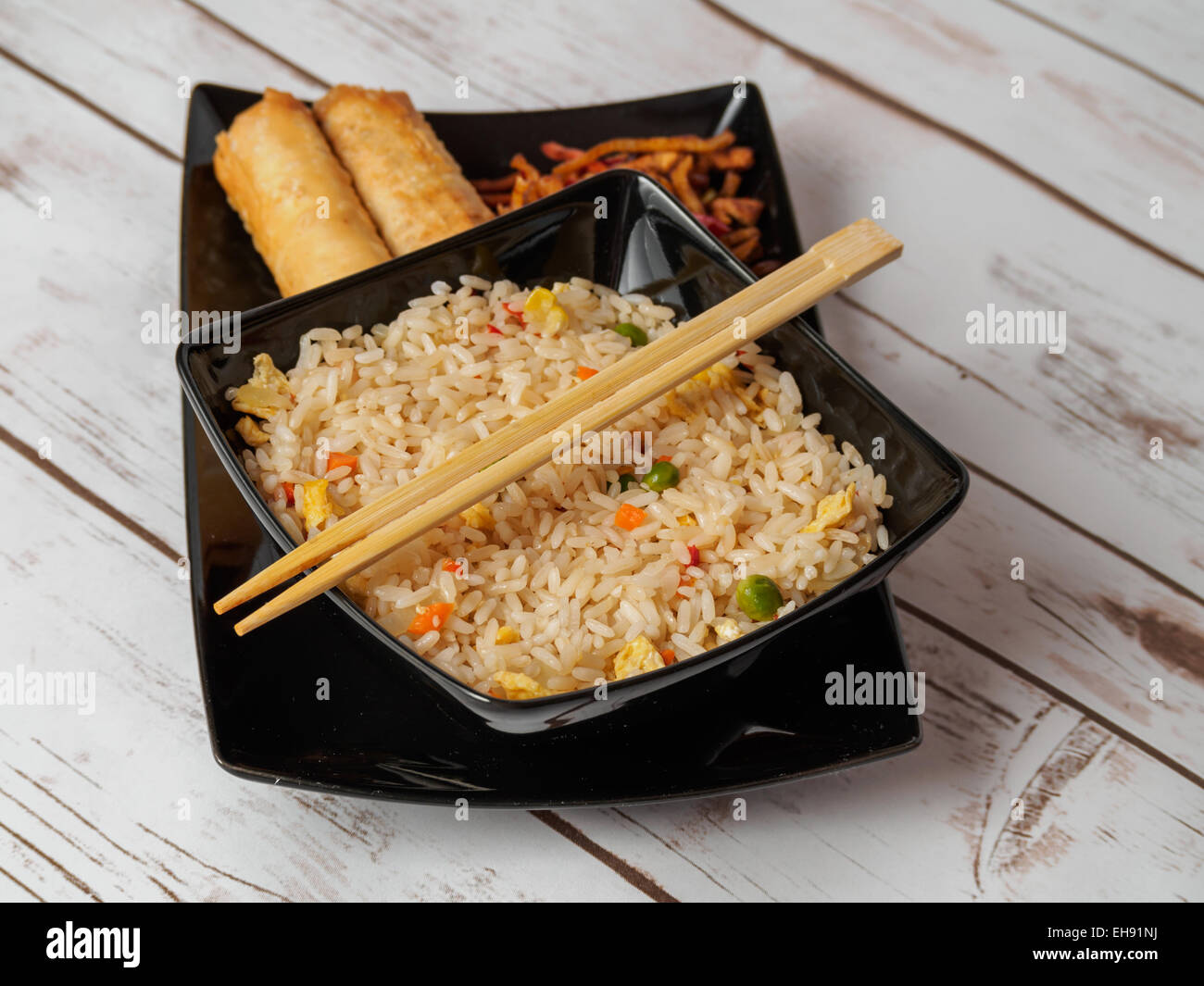 Spring - Rolls, Rice, Vegetable and Meat Stock Photo - Alamy