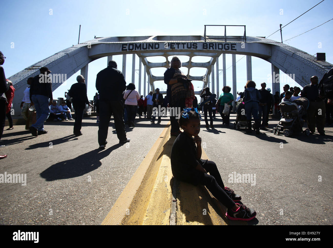 Selma, ALABAMA, USA. 8th Mar, 2015. Visitors walk through the Edmund ...