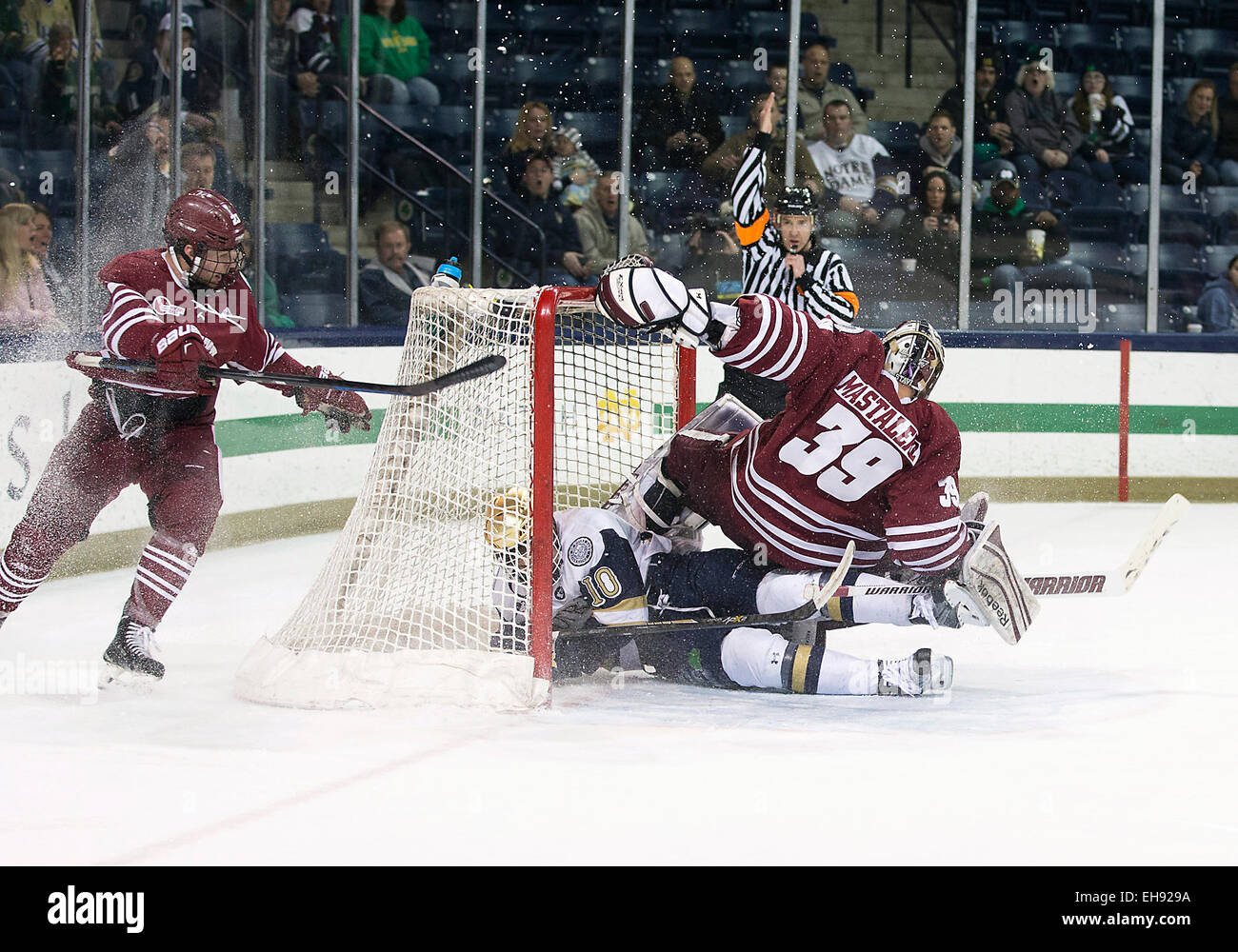 The Series. 08th Mar, 2015. Notre Dame left wing Anders Bjork (10) is ...