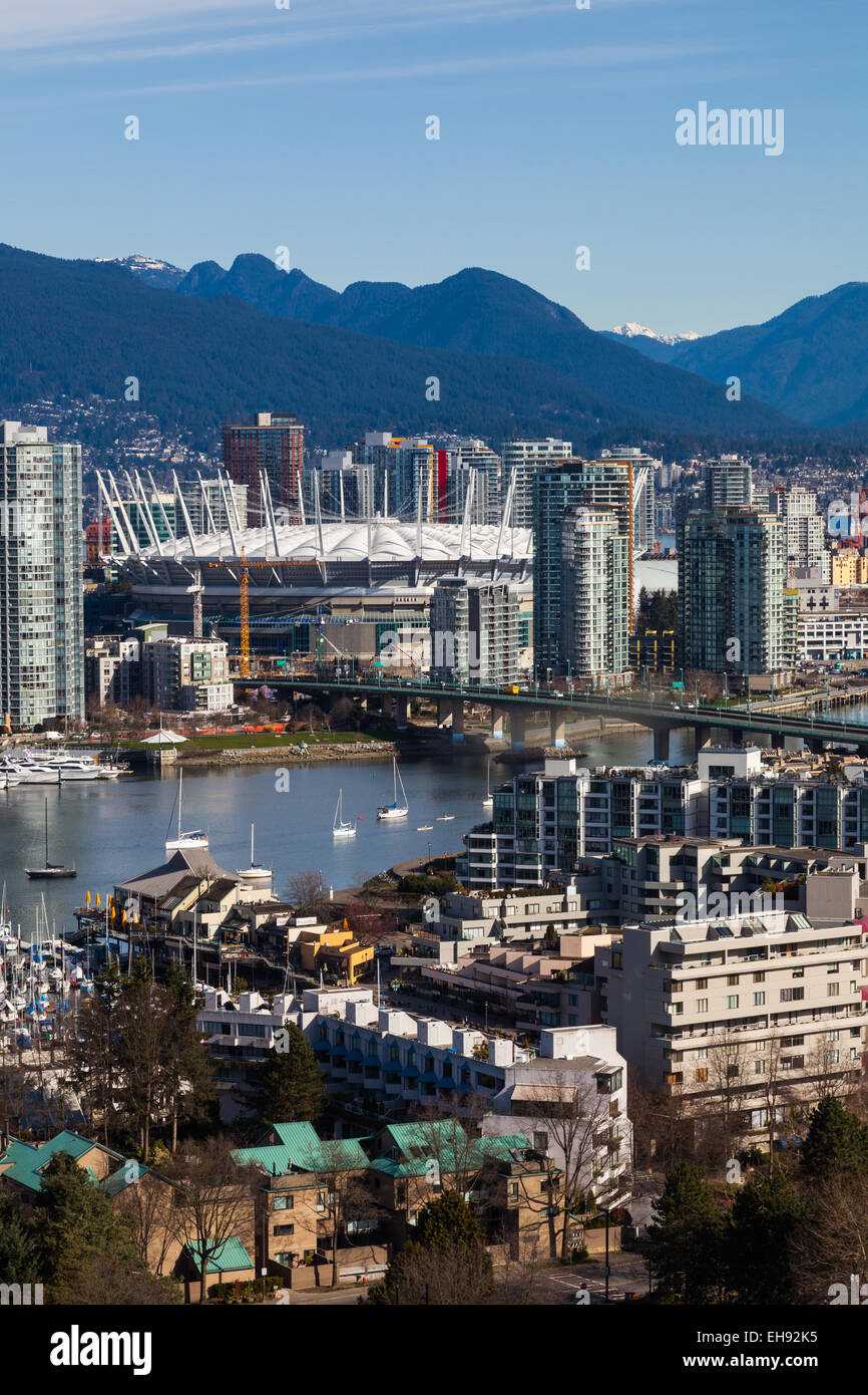 BC Place arena and apartment buildings of Vancouver, British Columbia ...
