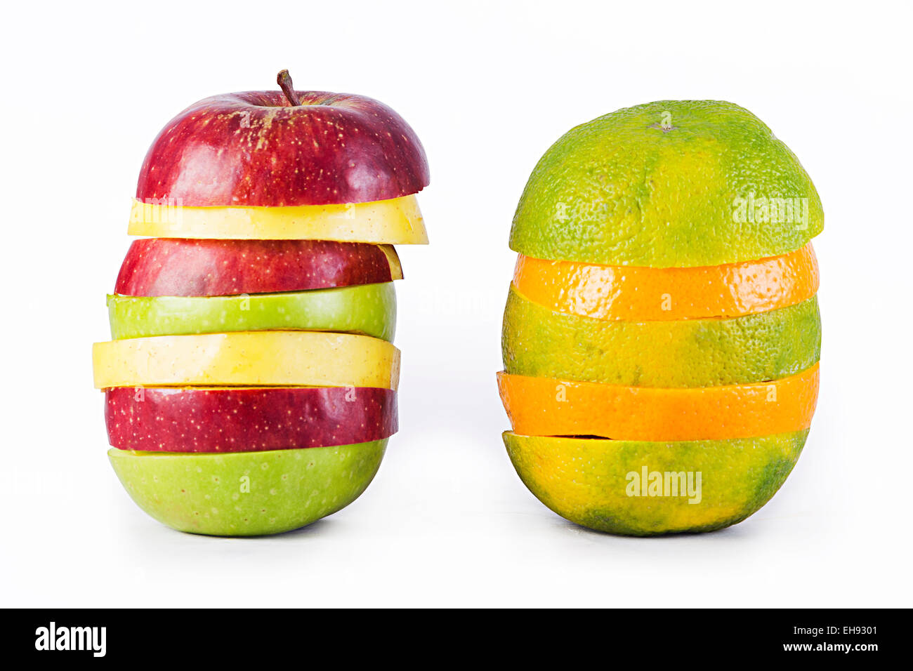 Abundance Fruits Comparison Health Arranging Series Nobody Stock Photo ...