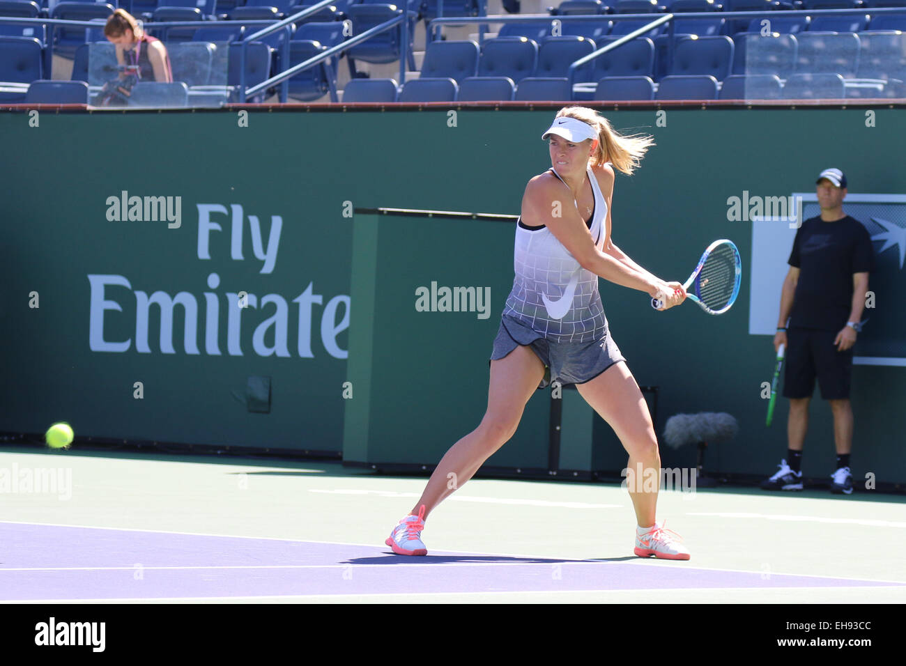 Indian Wells, California 9th March, 2015 Maria Sharapova practice ...