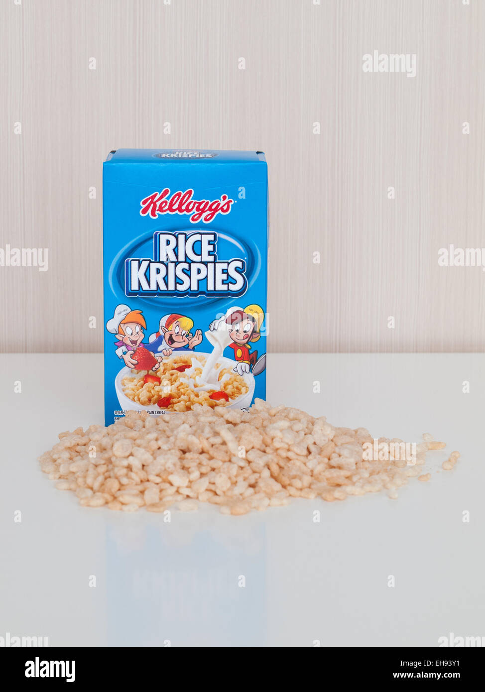 A fun sized box of Kellogg's Rice Krispies cereal. Canadian packaging ...