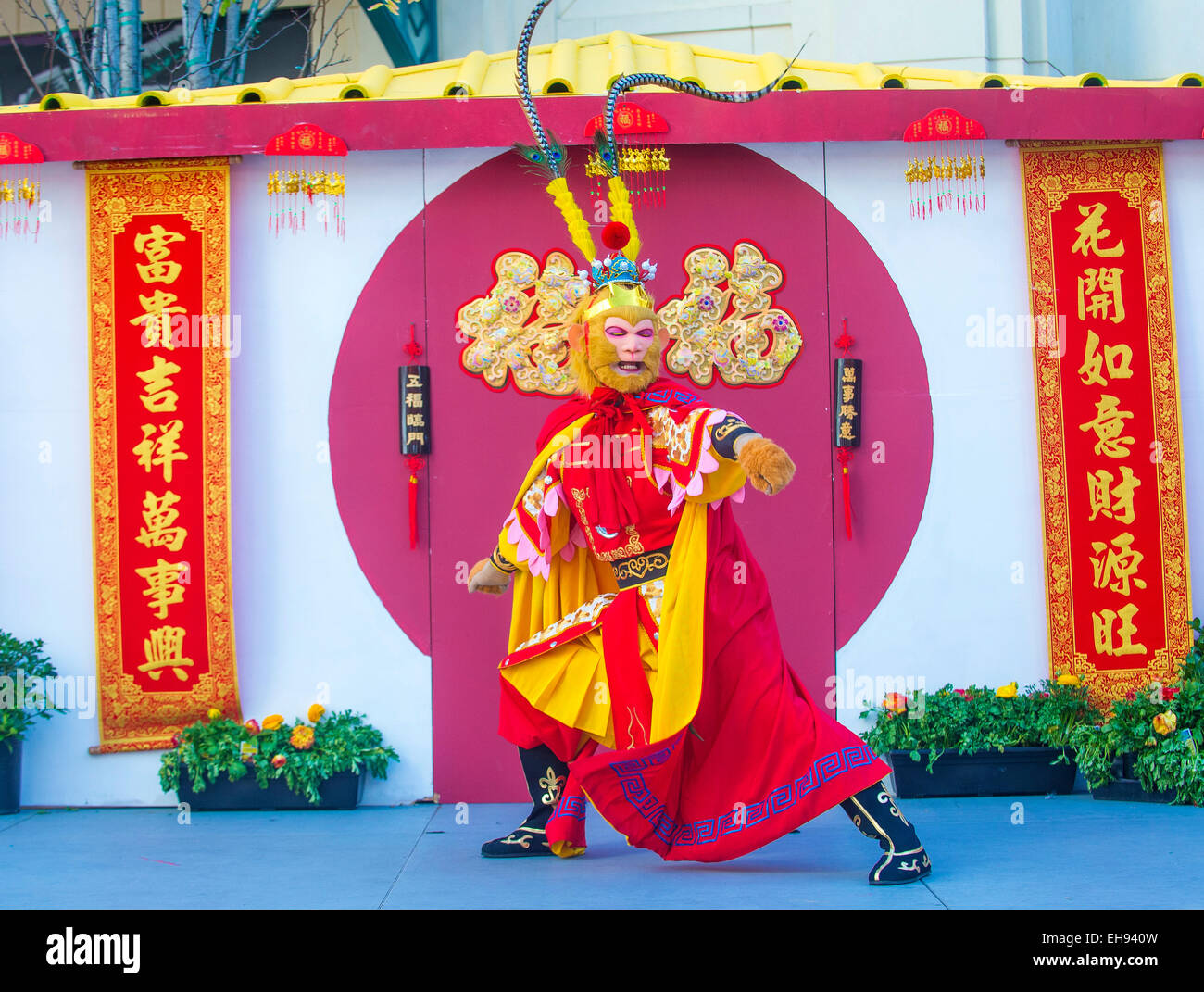 Actor dressed as a Monkey King perform at the Chinese New Year ...