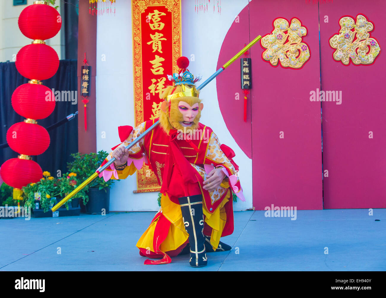 Actor dressed as a Monkey King perform at the Chinese New Year ...