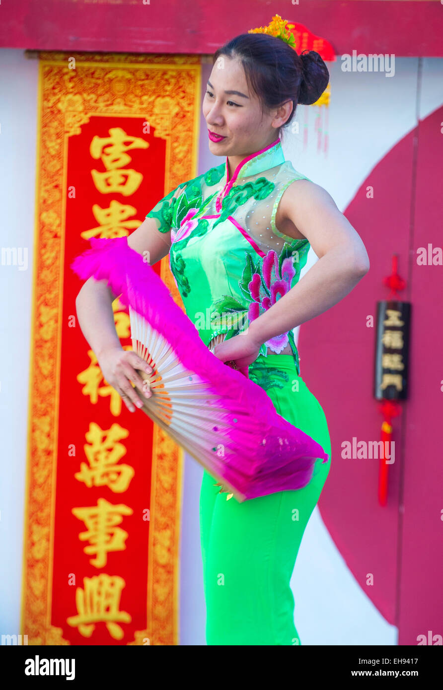 Chinese folk dancer perform at the Chinese New Year celebrations held ...
