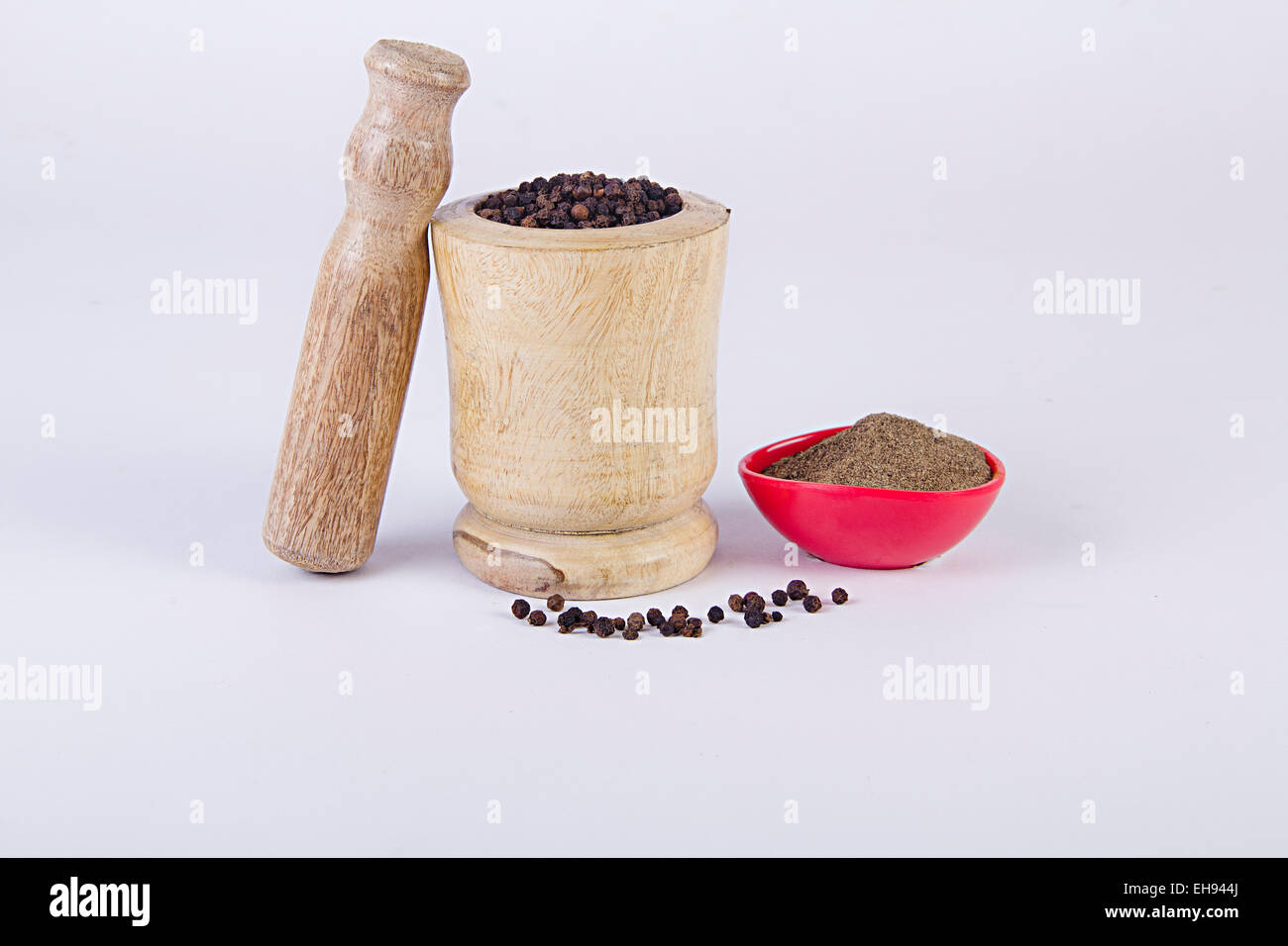 Abundance Black Pepper Pestle Mortar Grinding Powder Bowl nobody Stock ...