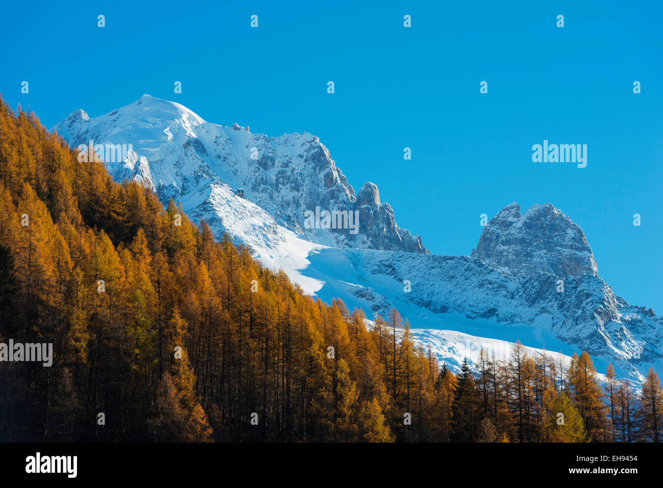 Europe, France, Haute Savoie, Rhone Alps, Chamonix, autumn colours ...