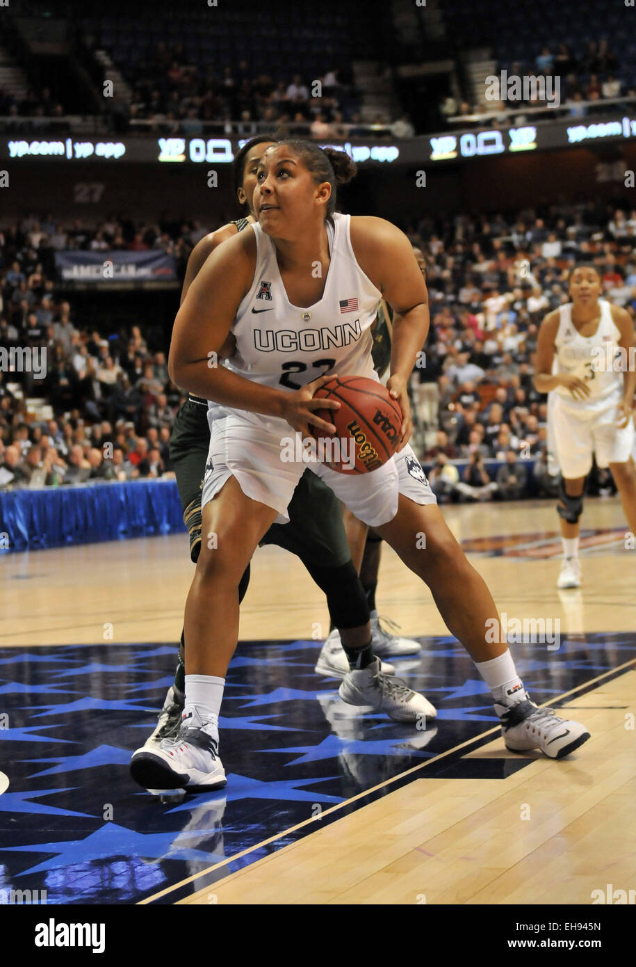 March 9th 2015: Kaleena Mosqueda-Lewis(23) of Uconn in action during ...