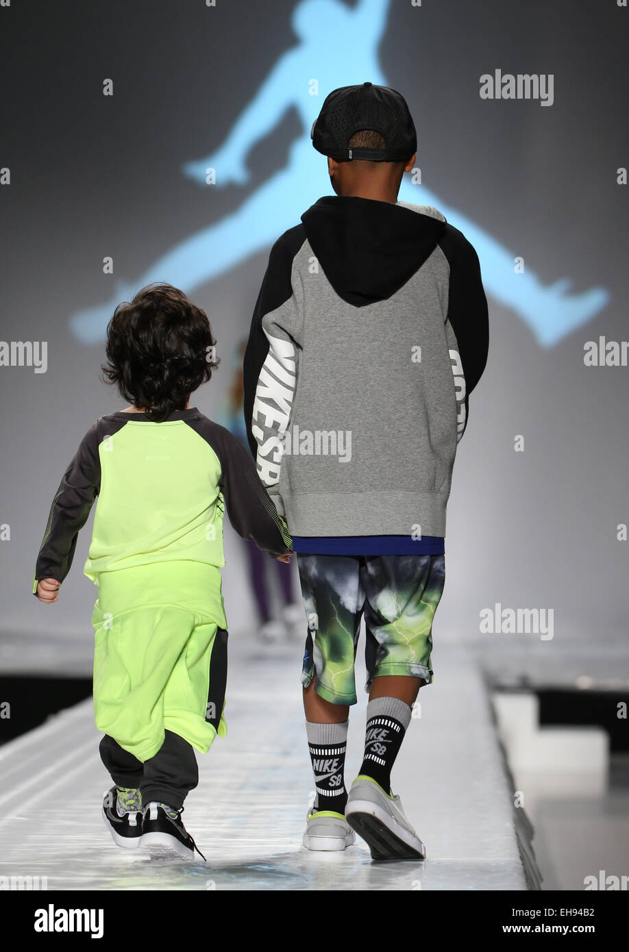 Child models walk the runway at the Nike Levi's Kids fashion show ...