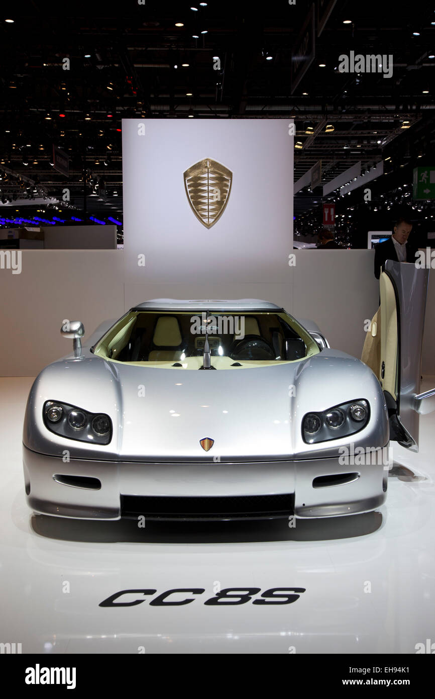 Koenigsegg CC8S at the Geneva motor show 2015 Stock Photo - Alamy