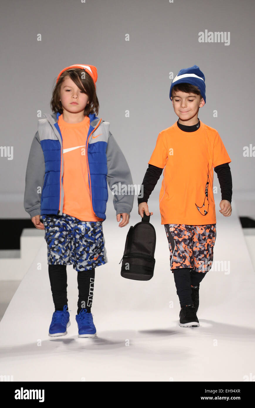 Child models walk the runway at the Nike Levi's Kids fashion show ...