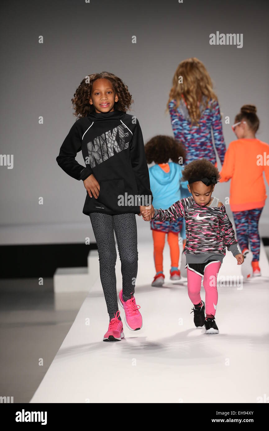 Models walk the runway at the Nike Levi's Kids fashion show during ...