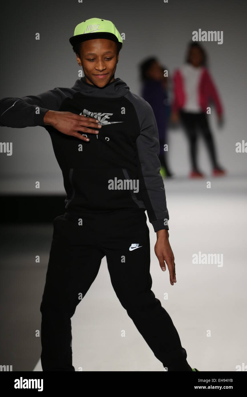 Child model walks the runway at the Nike Levi's Kids fashion show ...