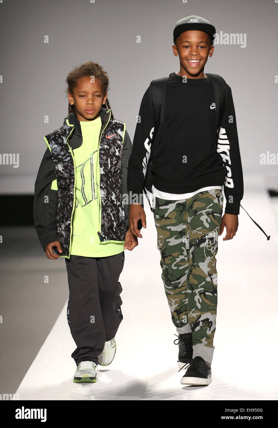 Child models walk the runway at the Nike Levi's Kids fashion show ...