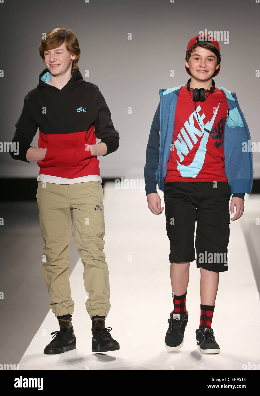 Child models walk the runway at the Nike Levi's Kids fashion show ...