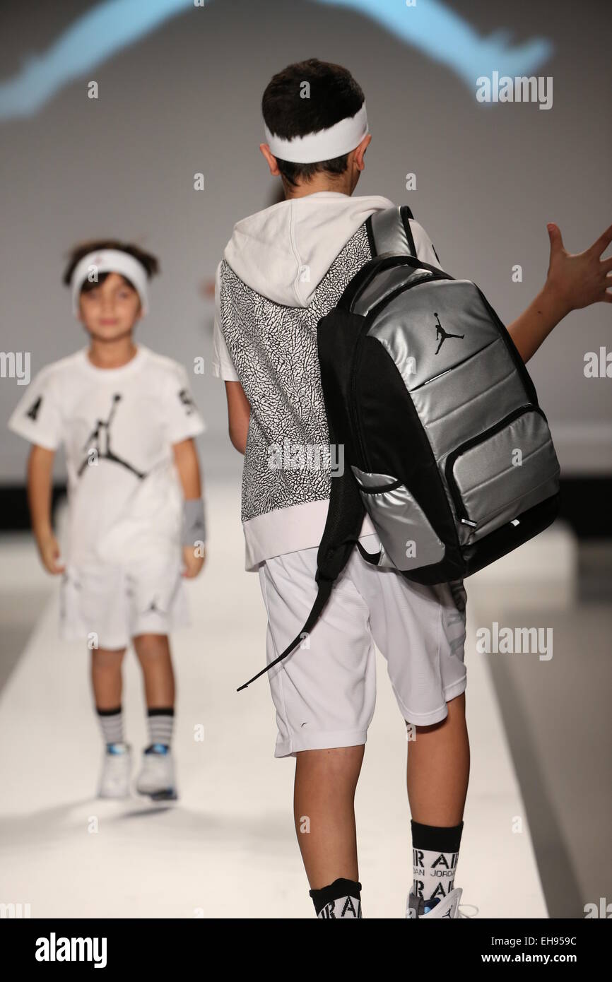 Child models walk the runway at the Nike Levi's Kids fashion show ...