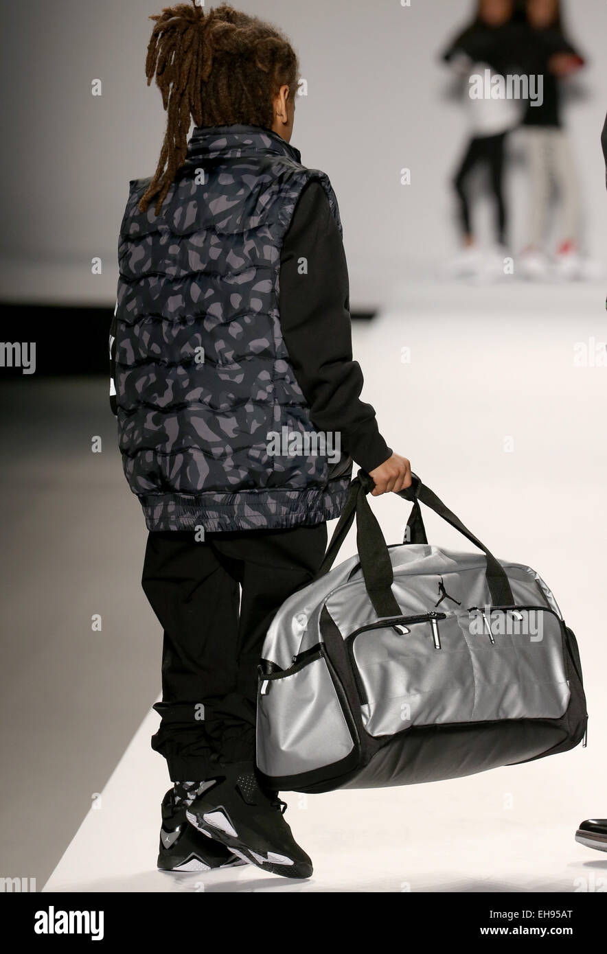 Child model walks the runway at the Nike Levi's Kids fashion show ...