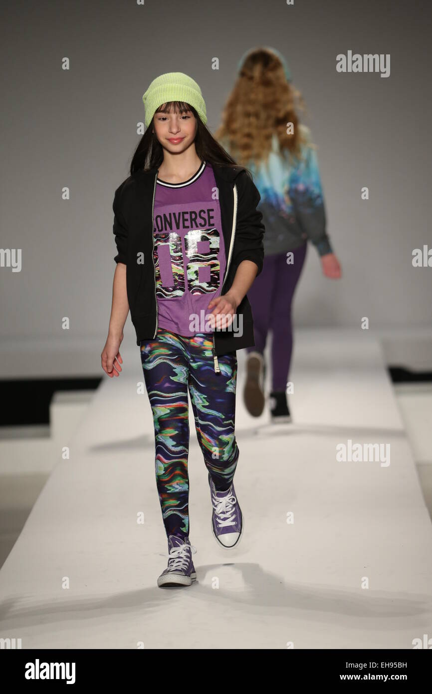 Child model walks the runway at the Nike Levi's Kids fashion show ...