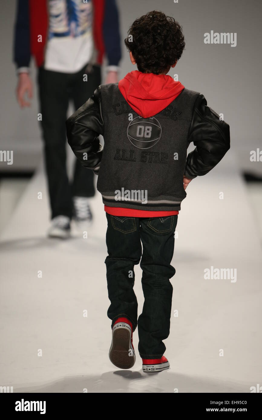 Child model walks the runway at the Nike Levi's Kids fashion show ...
