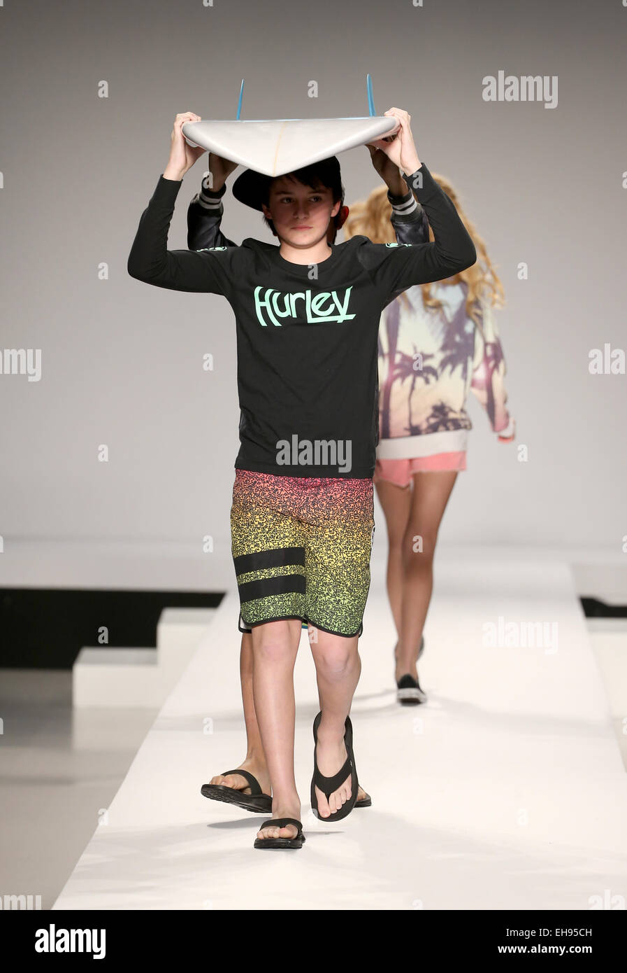 Child models walk the runway at the Nike Levi's Kids fashion show ...