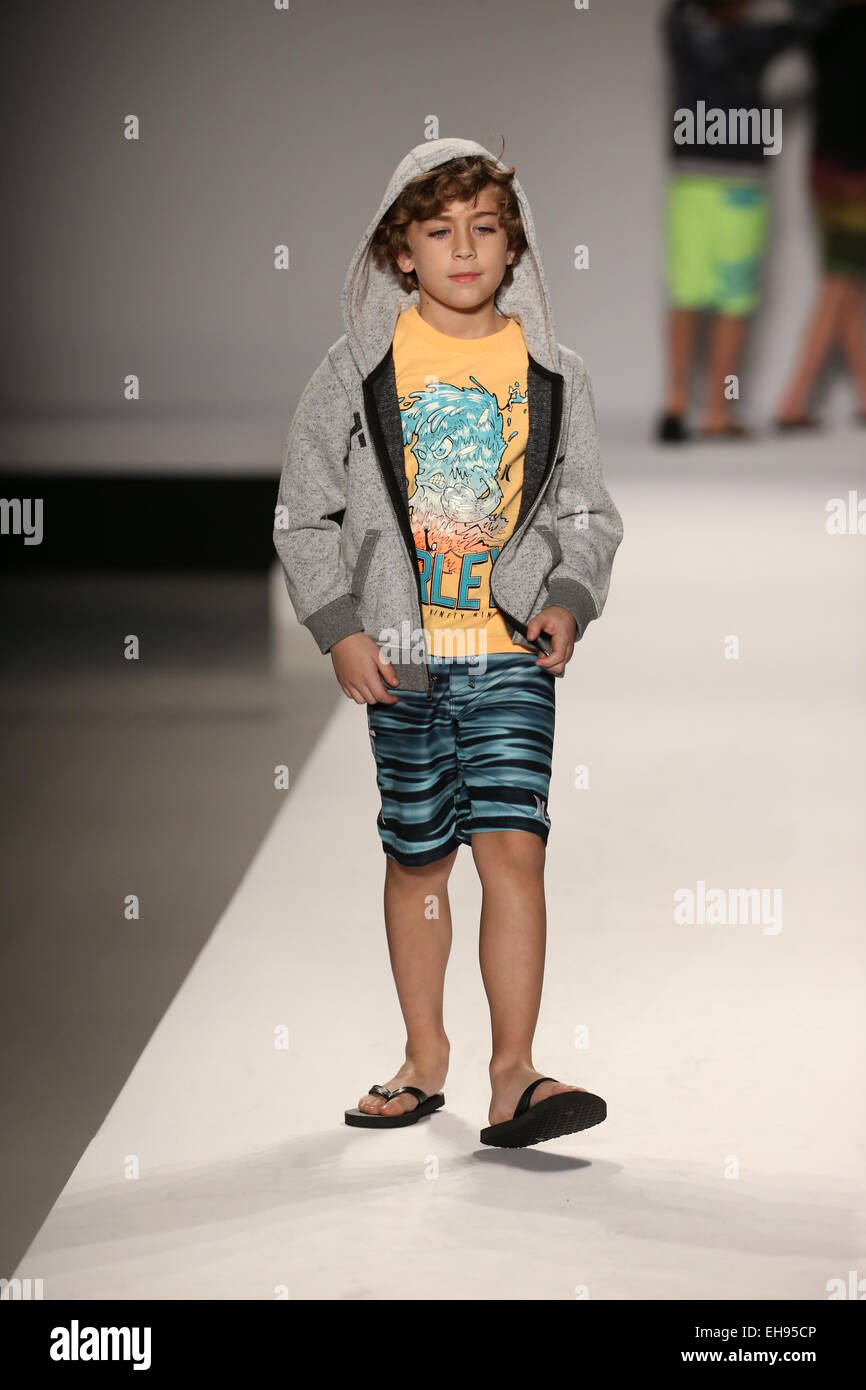 Child model walks the runway at the Nike Levi's Kids fashion show ...