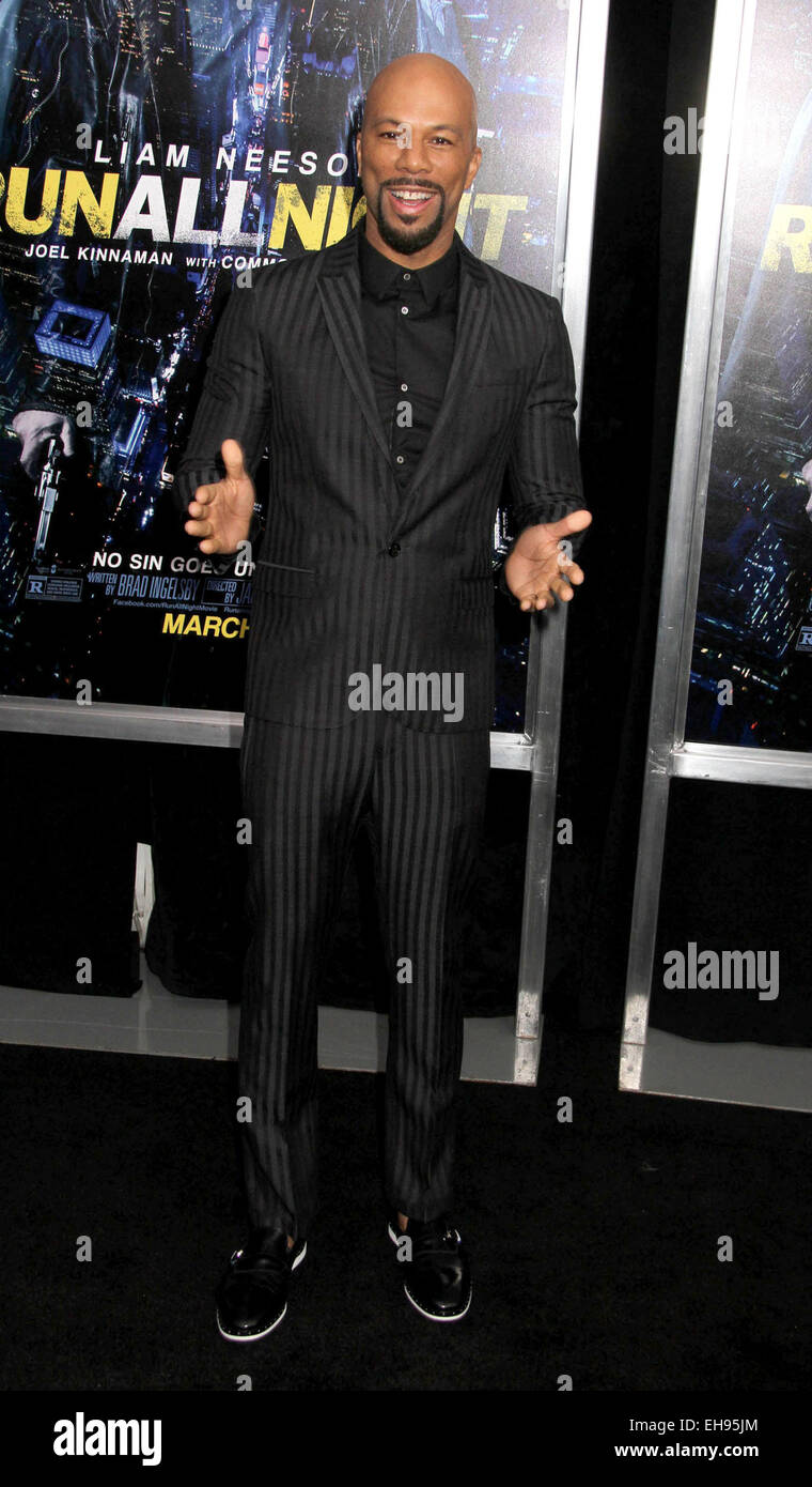 New York, New York, USA. 9th Mar, 2015. Actor/singer COMMON attends the ...