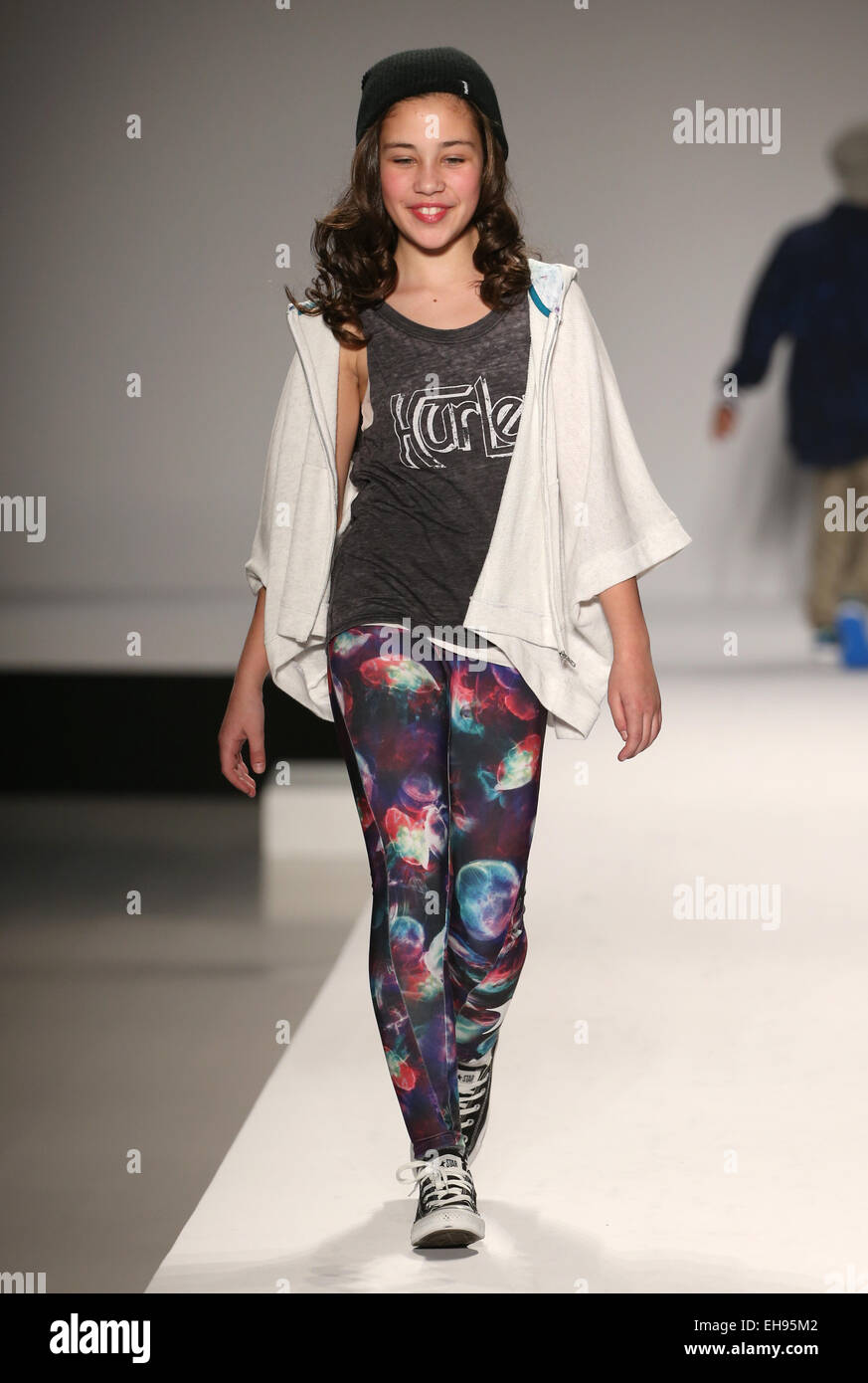 Child model walks the runway at the Nike Levi's Kids fashion show ...