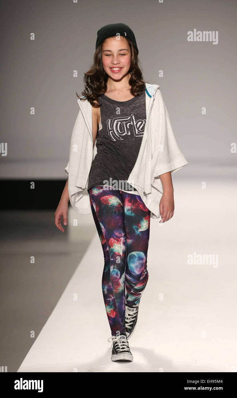 Child model walks the runway at the Nike Levi's Kids fashion show ...