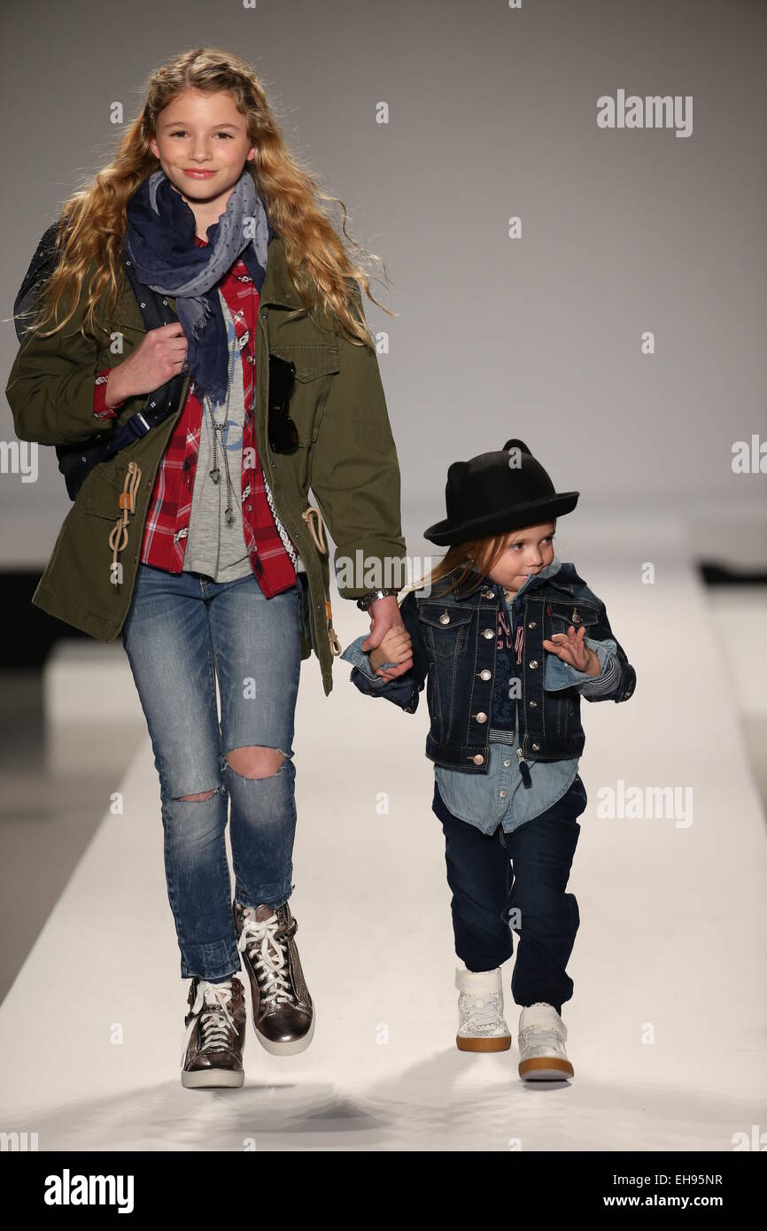 Child models walk the runway at the Nike Levi's Kids fashion show ...