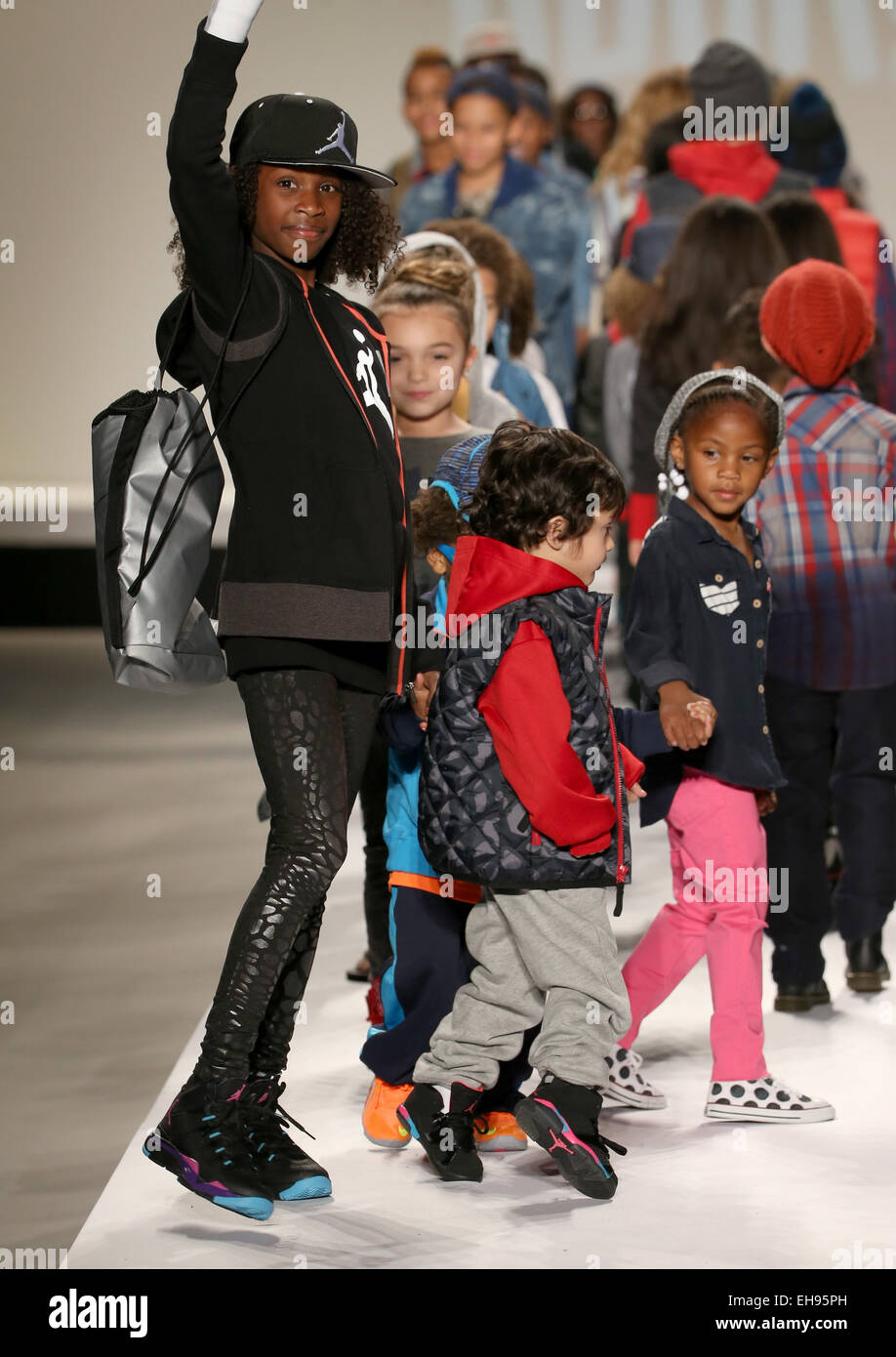 Children walk the runway at the Nike Levi's Kids fashion show during ...